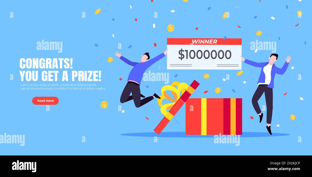 Winners cheque Stock Vector Images - Alamy