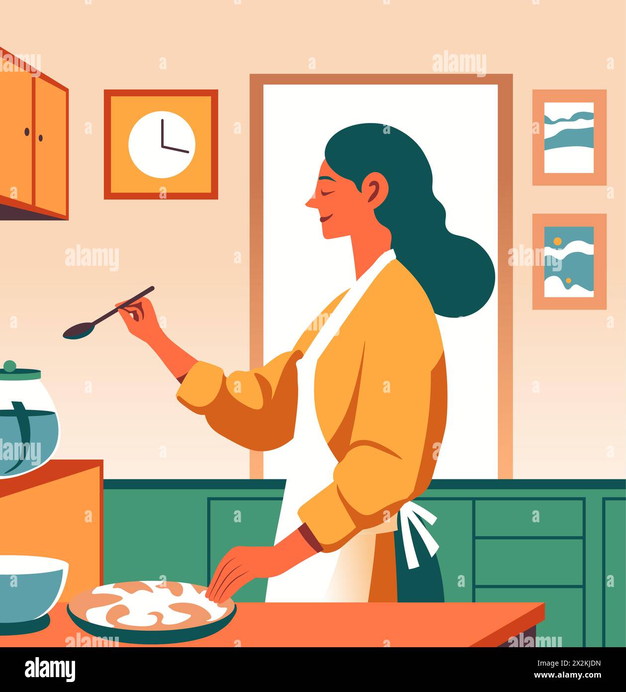 Culinary Arts Home Cooking Illustration Stock Vector Image & Art - Alamy