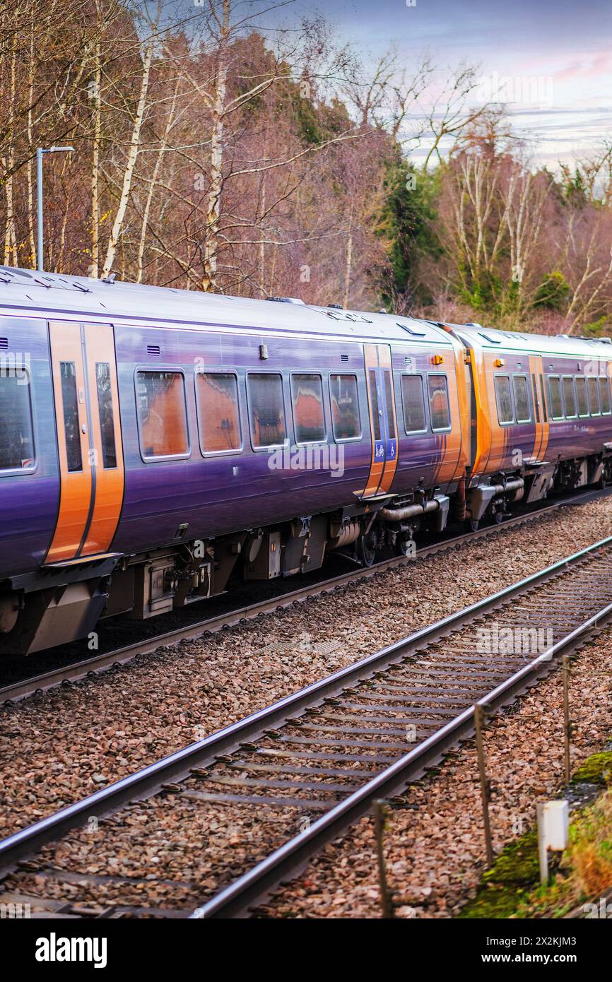 British Rail Network Rail passenger commuter railway station platform ...