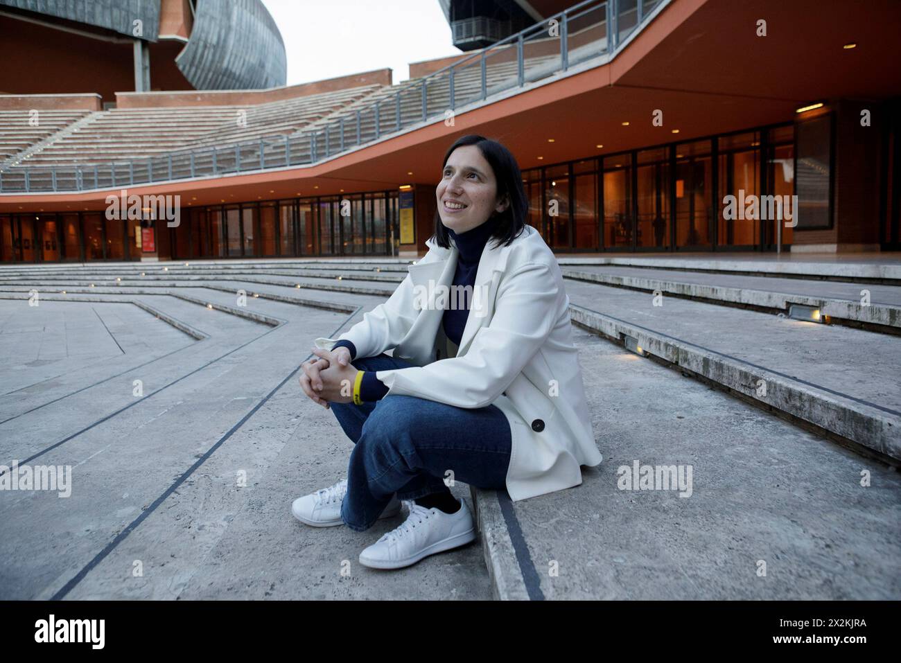 Portrait of Elly Schlein (politician) at the Auditorium-Parco della ...