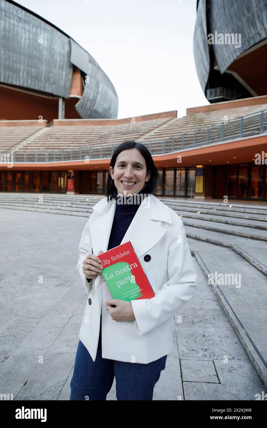 Portrait of Elly Schlein (politician) at the Auditorium-Parco della ...