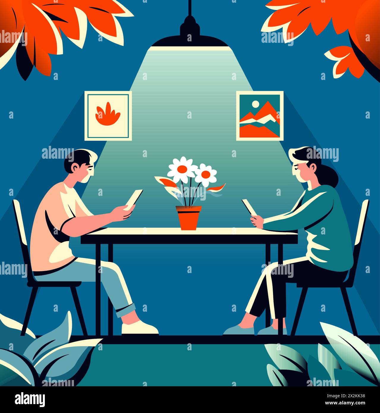 Conversation relaxed Stock Vector Images - Alamy
