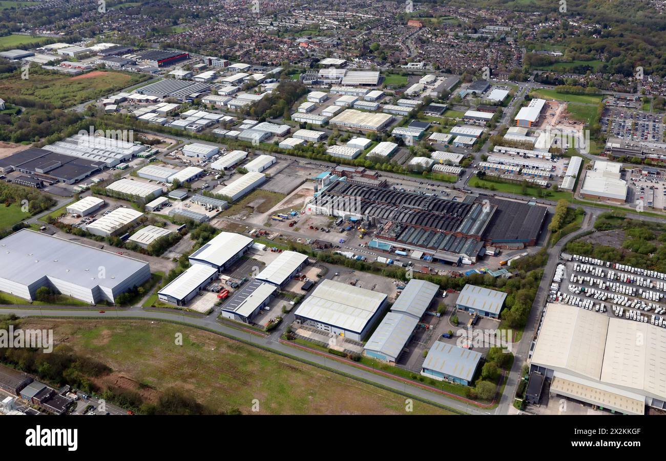 aerial view of Wirral International Business Park and various ...