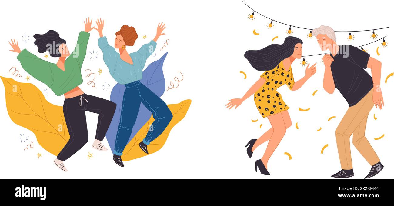 Friends Autumn Celebration Vector illustration Stock Vector Image & Art ...