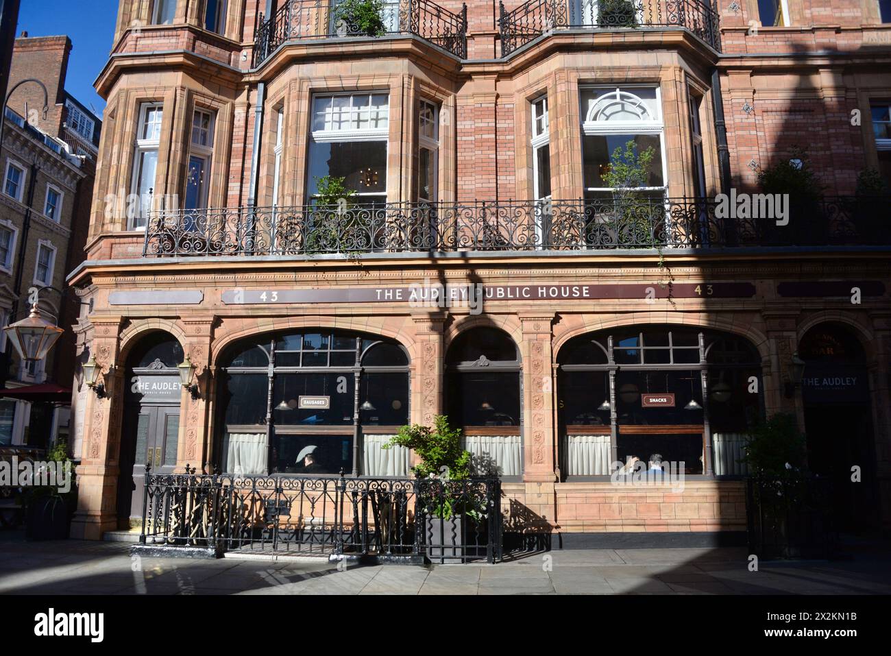 The Audley Pub, London Stock Photo - Alamy