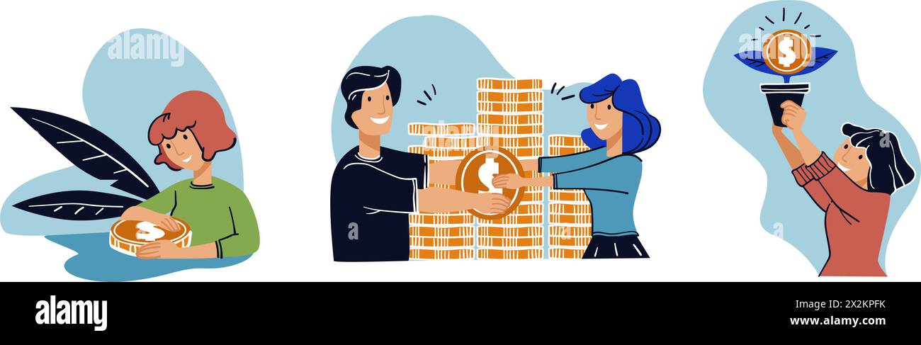 Investment and Wealth Accumulation vector Stock Vector Image & Art - Alamy