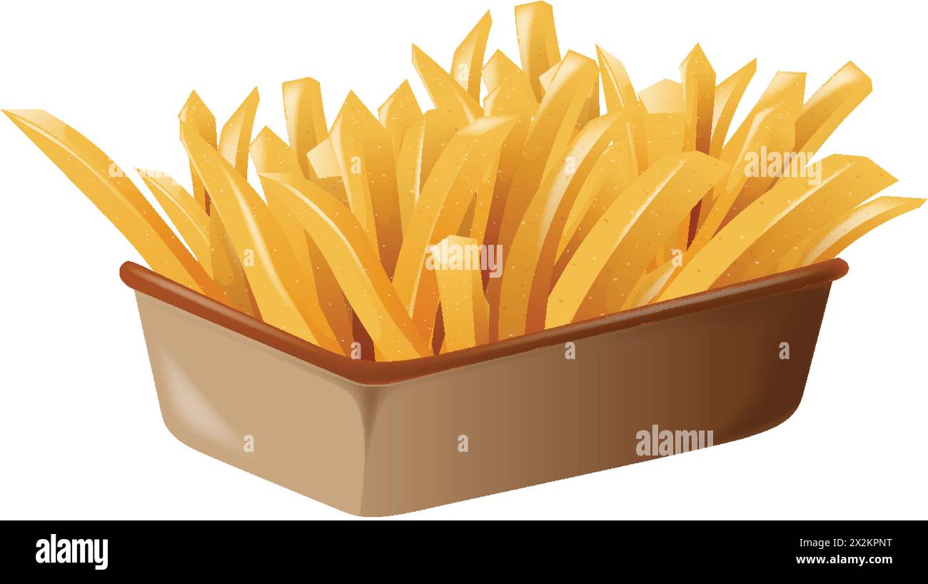 Vector graphic of a container of french fries Stock Vector Image & Art ...