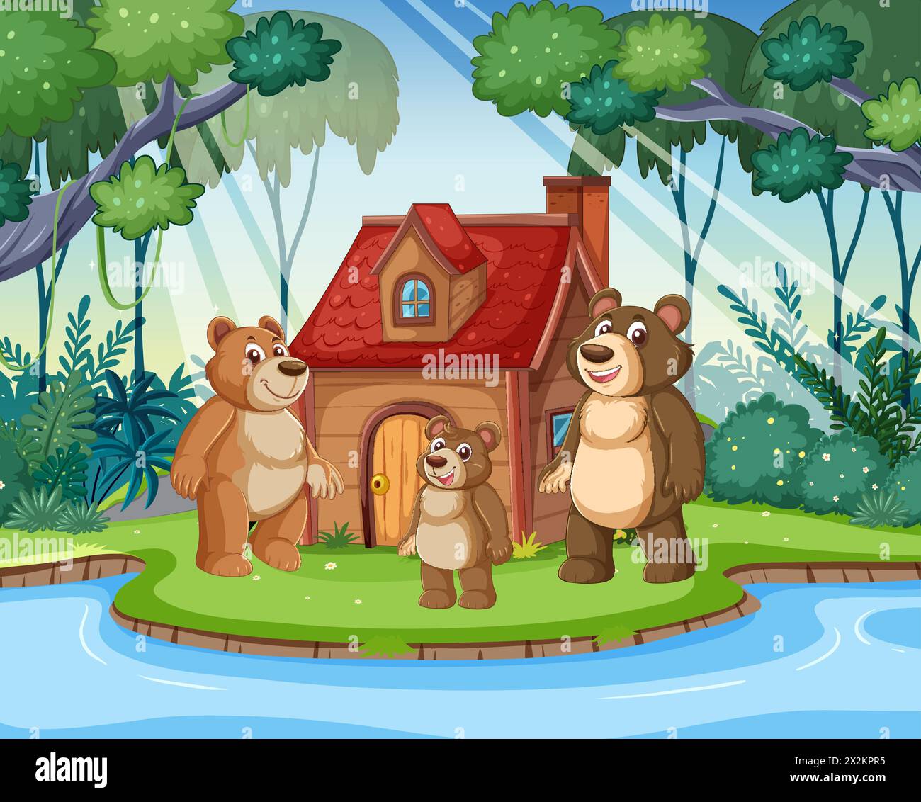 Three bears house Stock Vector Images - Alamy
