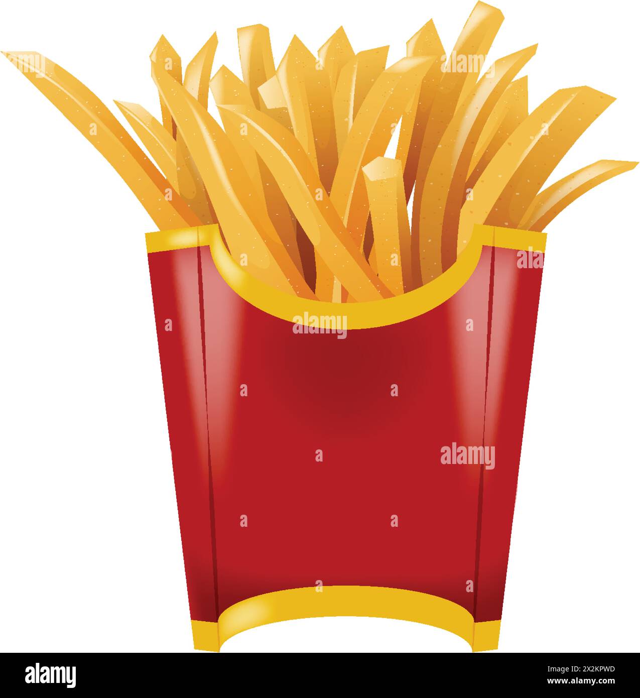 Vector graphic of a red carton of french fries Stock Vector Image & Art ...