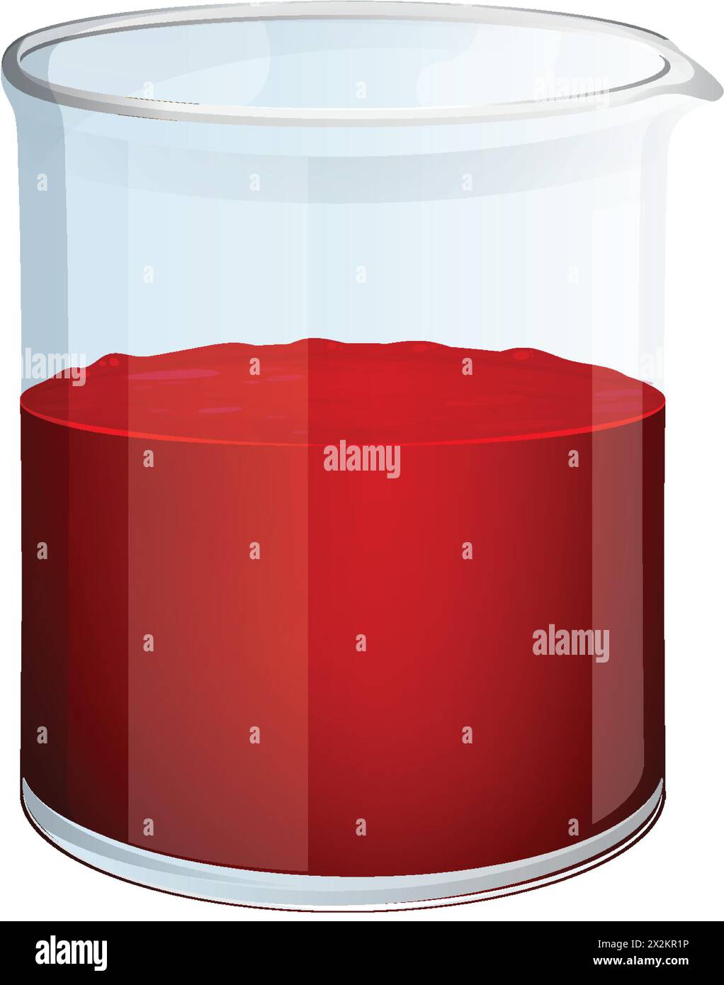 Clear container filled with vibrant red liquid Stock Vector Image & Art ...