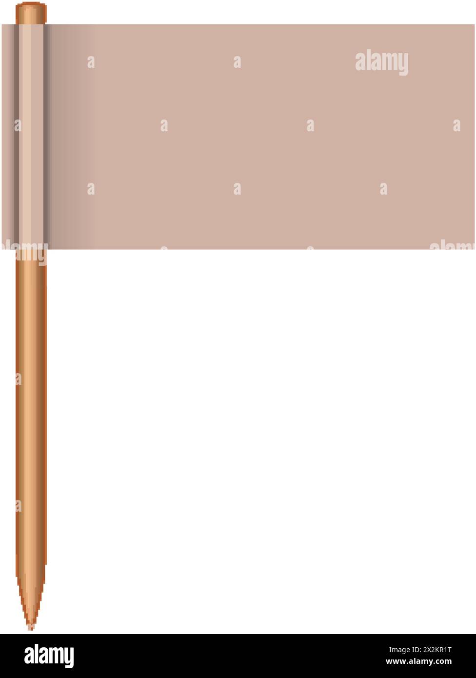 Vector illustration of an empty flag on a pole Stock Vector Image & Art ...
