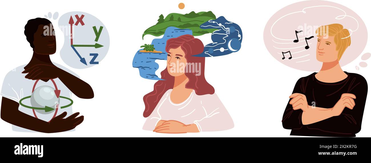 Diverse Thoughts Conceptual Illustration vector Stock Vector Image ...