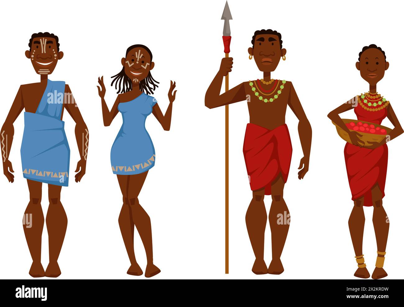 African Traditional Attire Cultural Set Stock Vector Image & Art - Alamy