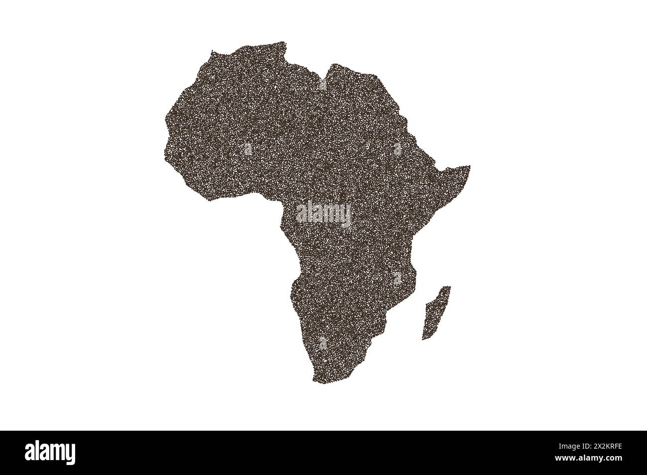 Africa map grunge textured silhouette isolated on white background ...