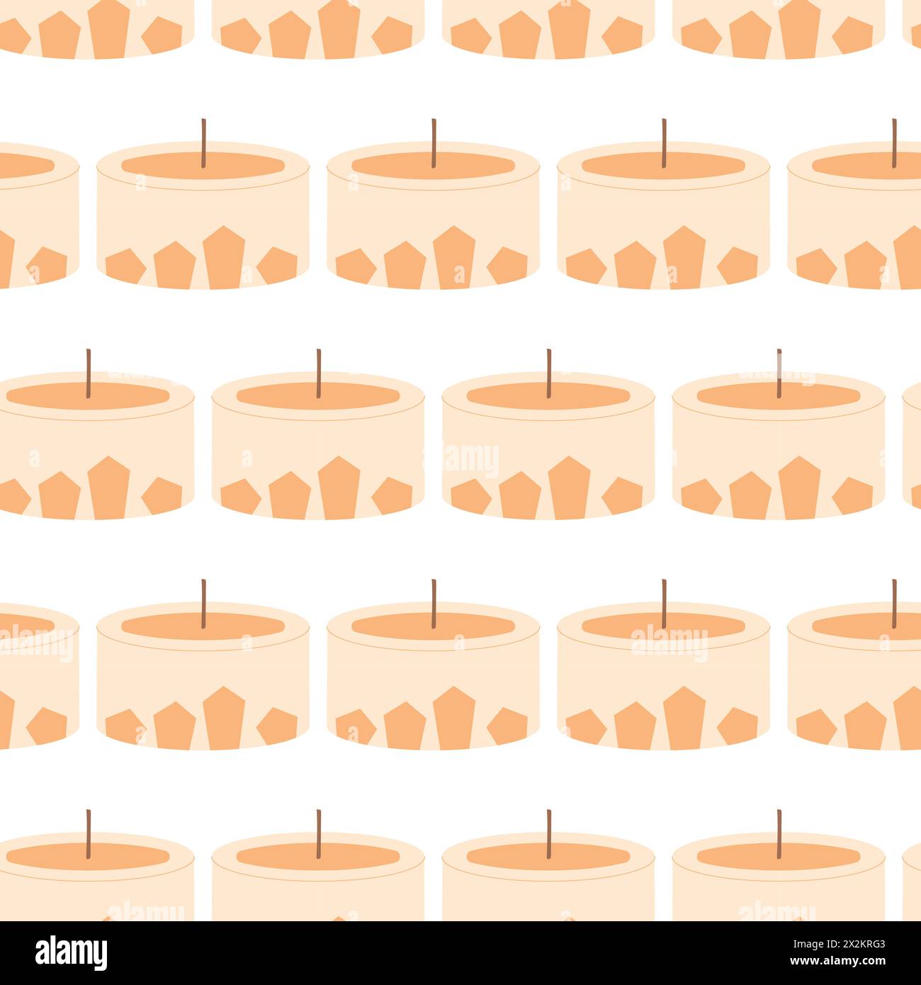 Paraffin candles seamless pattern. Aroma spa accessories endless ...