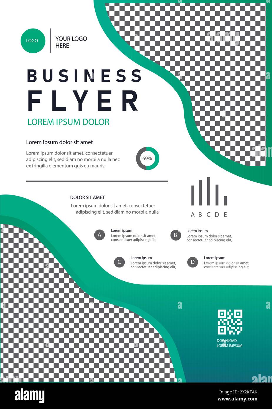 Flyer Template Geometric shape used for business poster layout ...