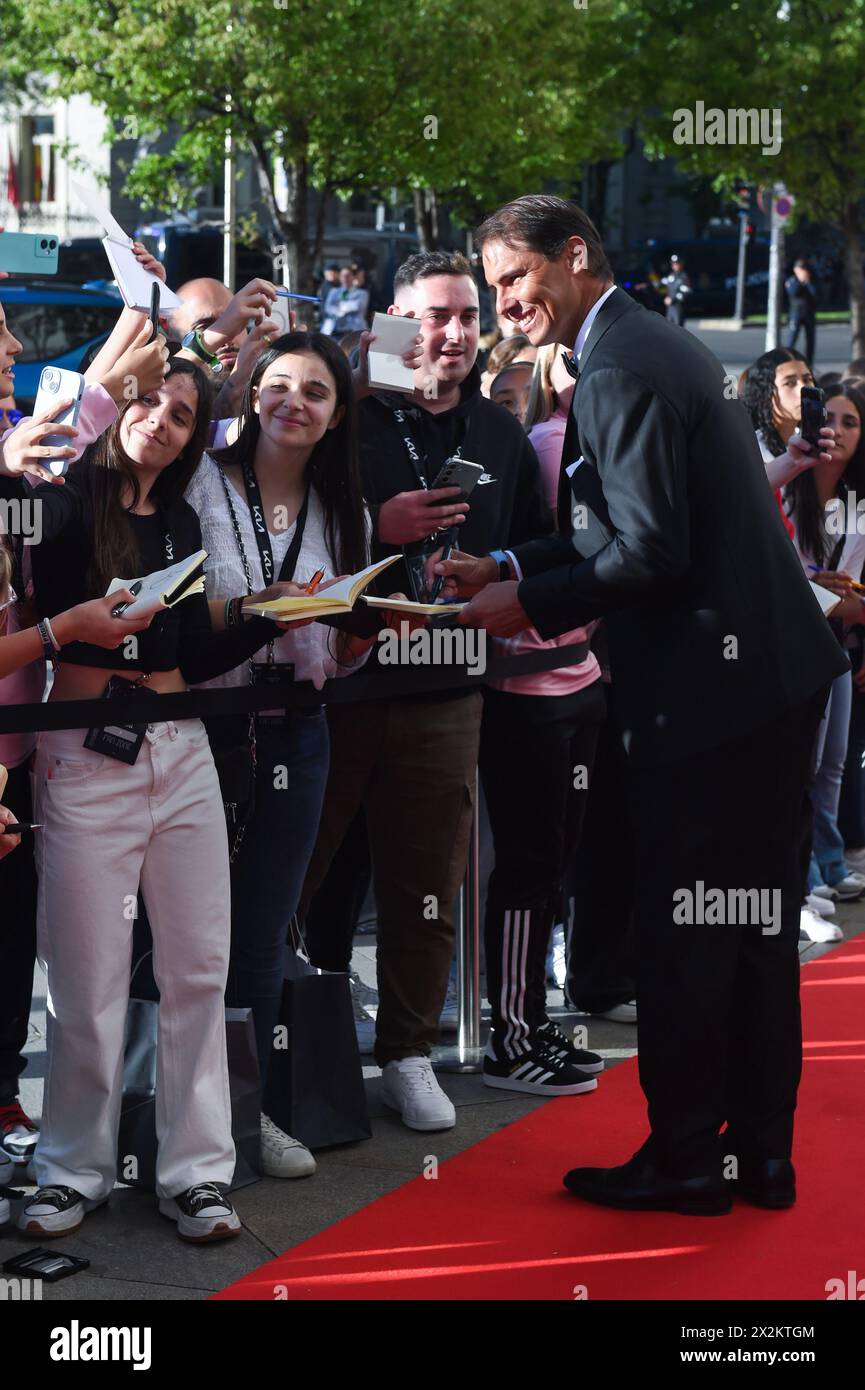 Madrid, Spain. 22nd Apr, 2024. Spainish tennis player Rafael Nadal ...