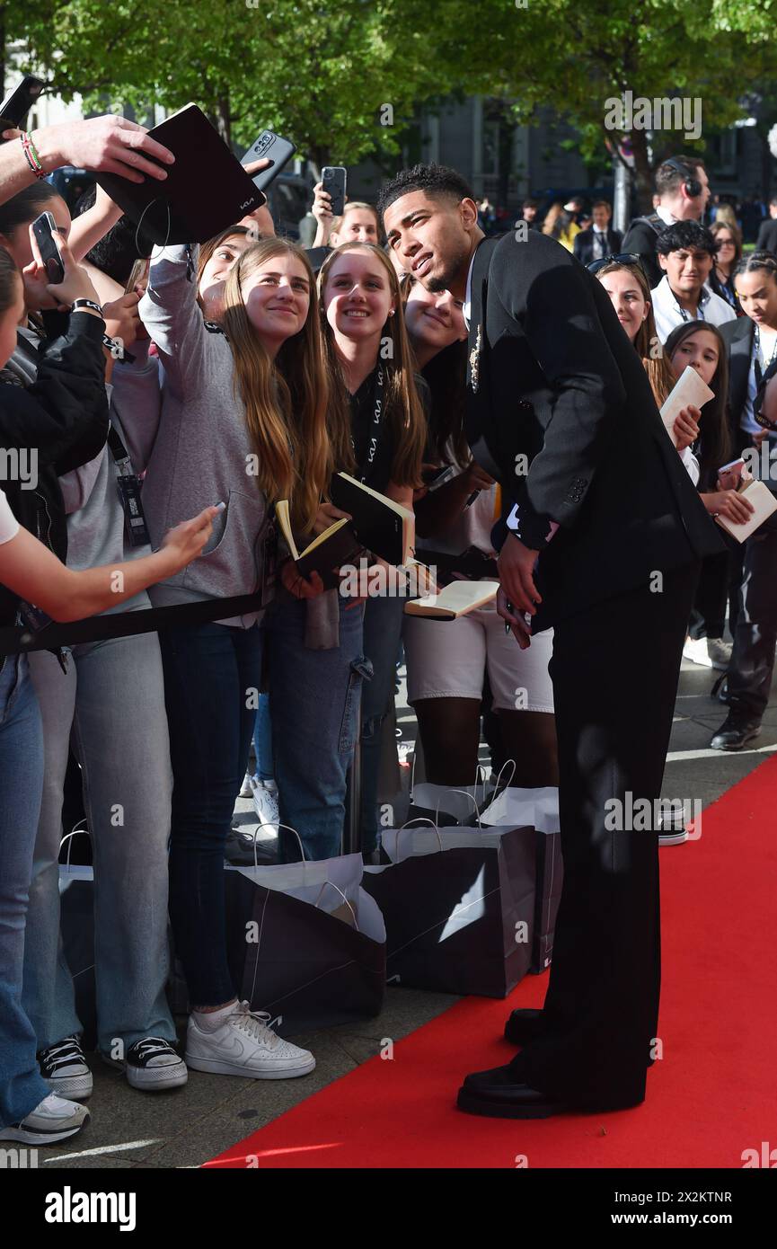 Madrid, Spain. 22nd Apr, 2024. Real Madrid's English player Jude ...
