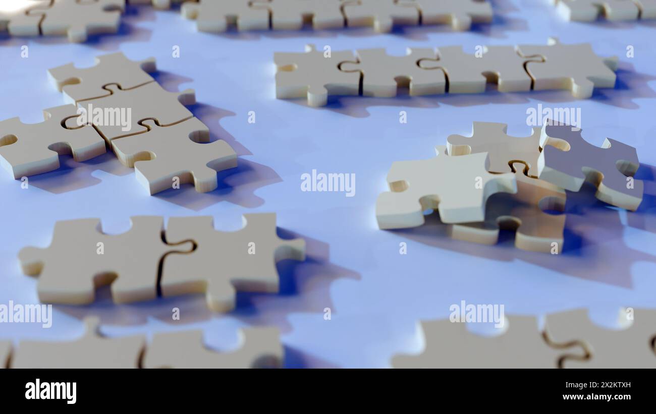 Parts of jigsaw puzzle hi-res stock photography and images - Alamy