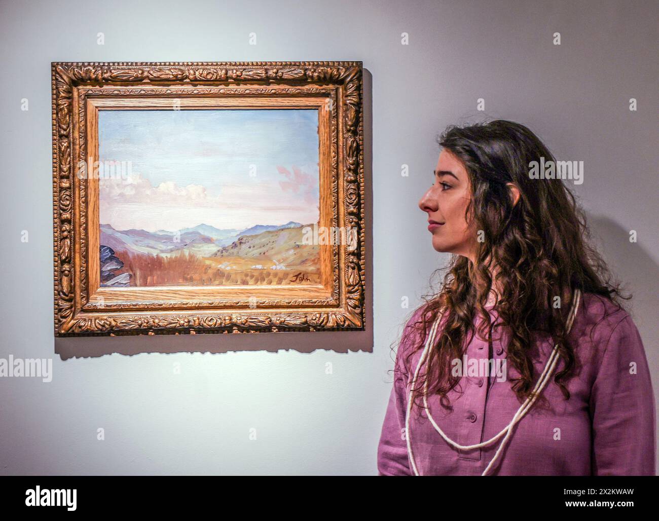 Piano Nobile 23 April 2024 Augustus John 1878-1961 Landscape in Wales ...