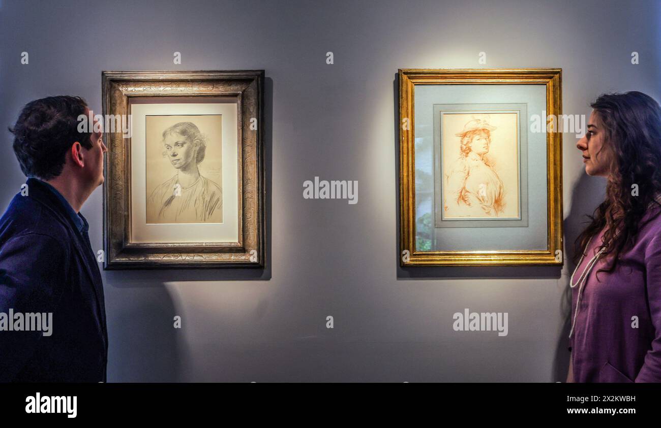 Piano Nobile 23 April 2024 (L) Augustus John Portrait of Mary McEvoy ...