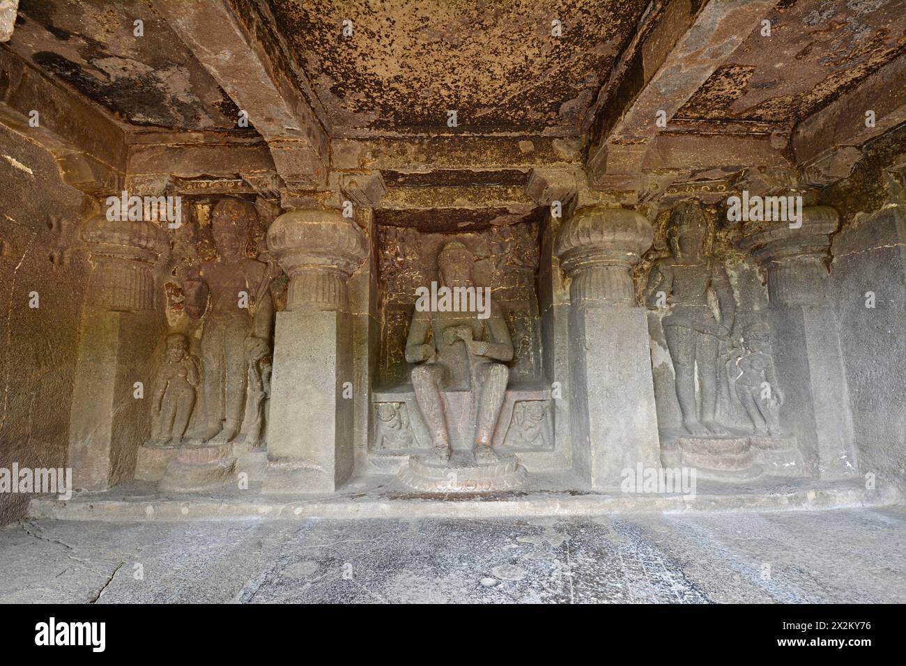 Ellora Caves : Buddhist Cave No 9 The central bhadrasana ( extended ...