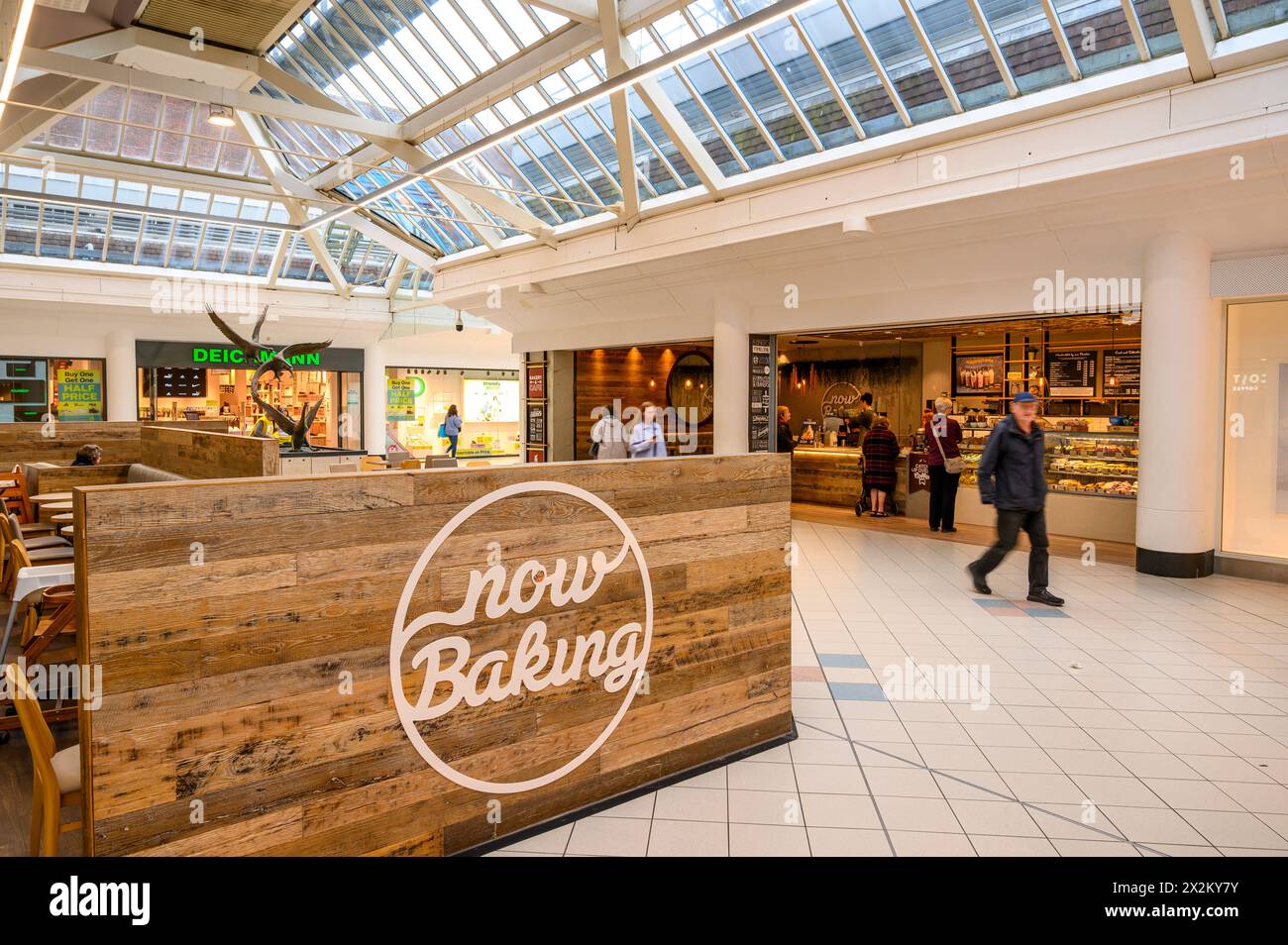 Inside Swan Walk shopping centre in Horsham in West Sussex, England ...