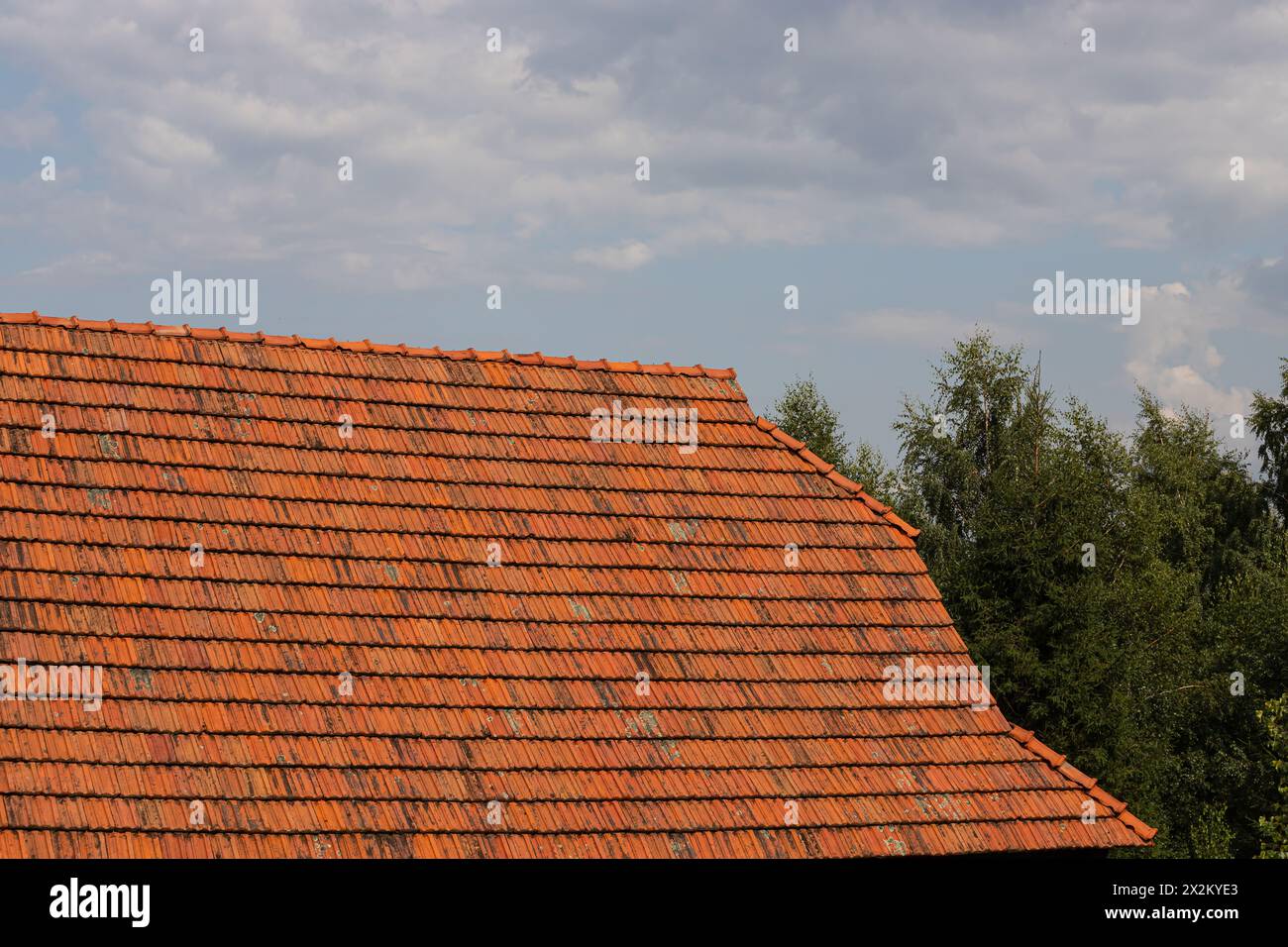 roof tile. tile roof of a old house. tile roofs used in old and modern ...