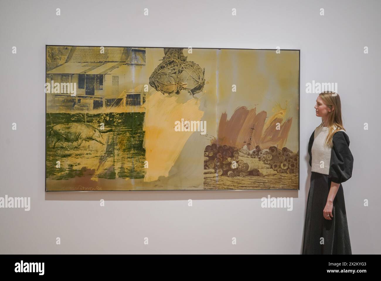 London 23 April 2024 . Robert Rauschenberg, Iban Pak Tanah (Iban ...