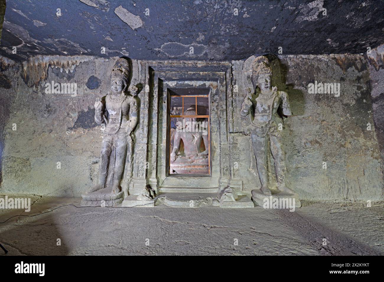 Ellora Buddhist Caves: Cave No 12. Seated Buddha, main shrine - Second ...