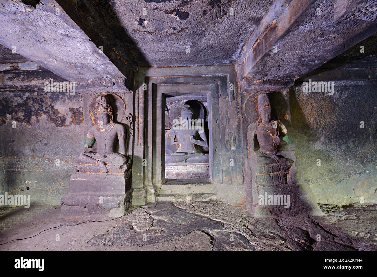 Ellora Buddhist Caves: Cave No 12 Ground floor (also called as first ...