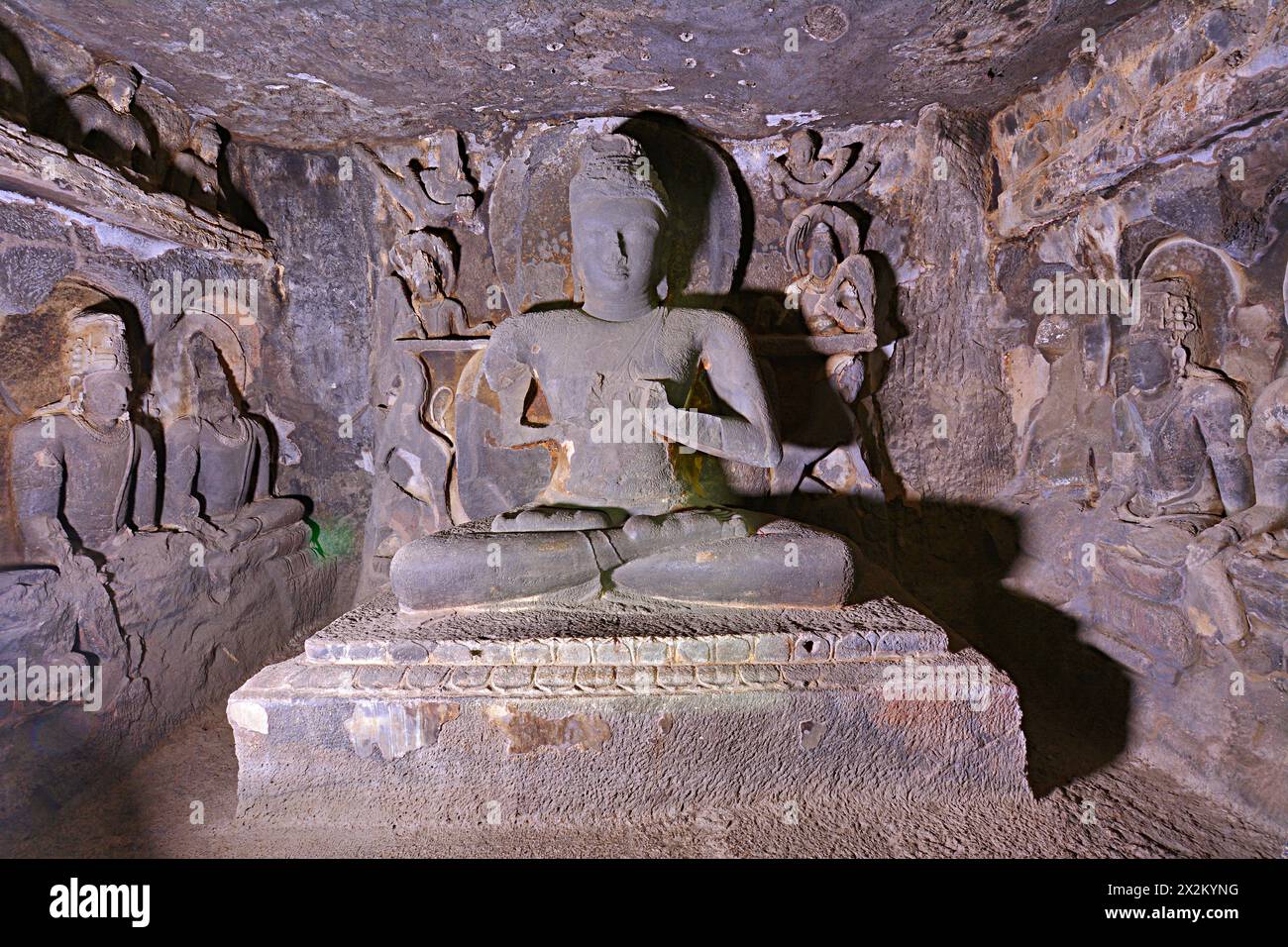 Ellora Buddhist Caves : Cave No 12 Ground floor (also called as first ...