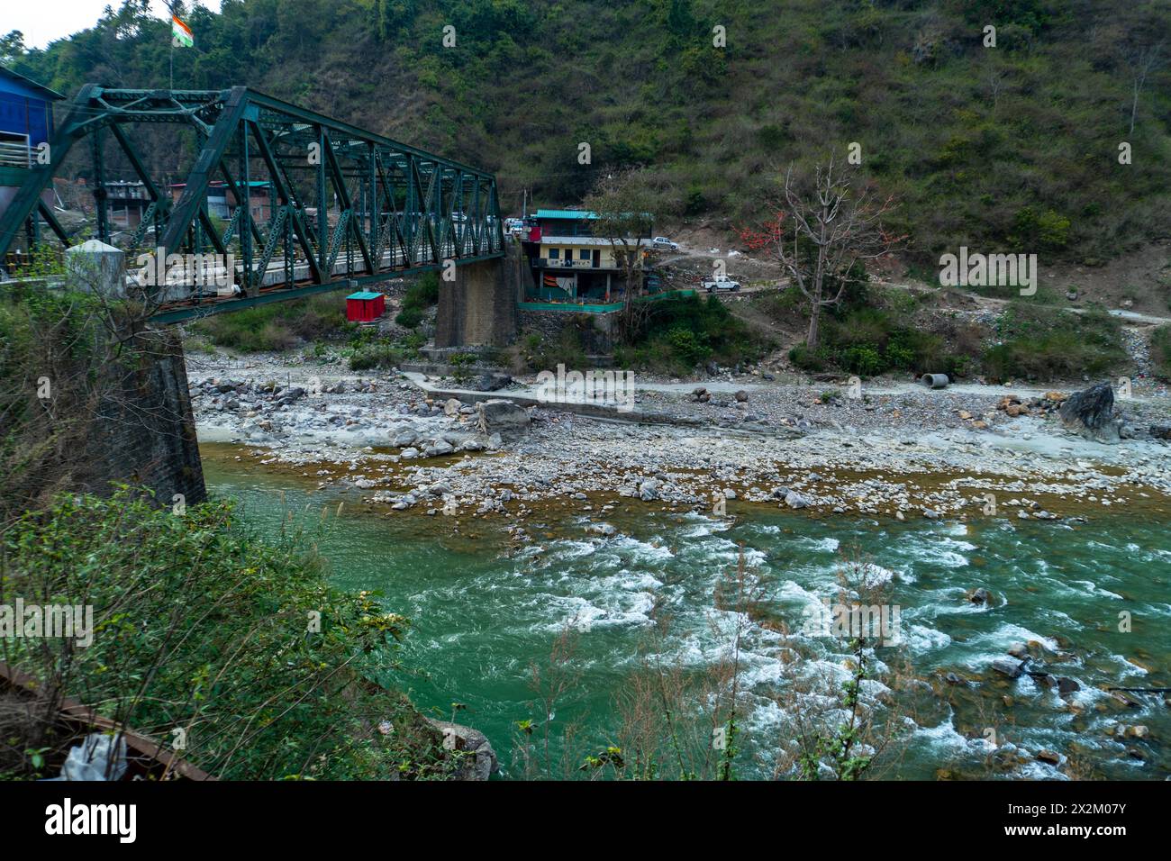 amuna Bridge spanning over the majestic River Yamuna amidst the ...
