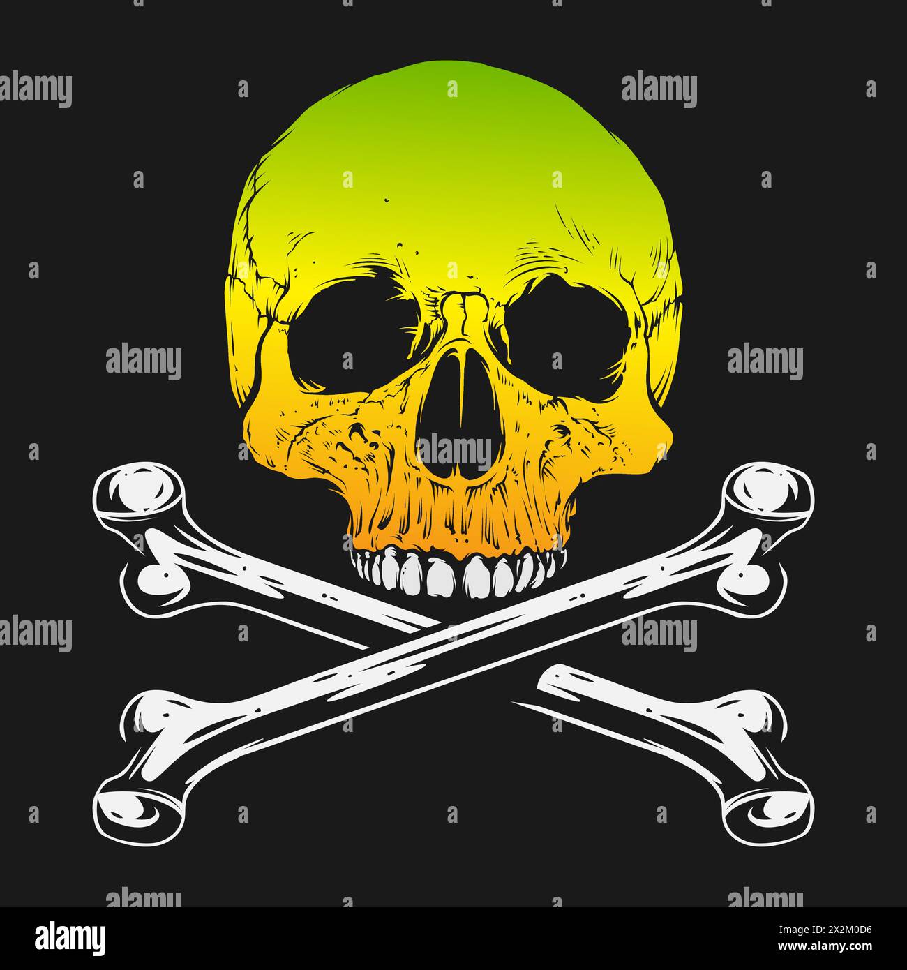 Skull and bones vector design. Editable, resizable, EPS 10, vector ...
