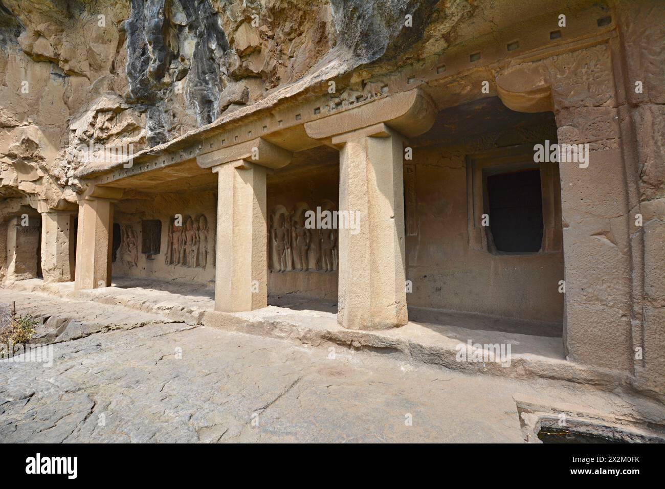 Ellora Brahmanical Caves: Cave No 27 General-View of the Façade showing ...