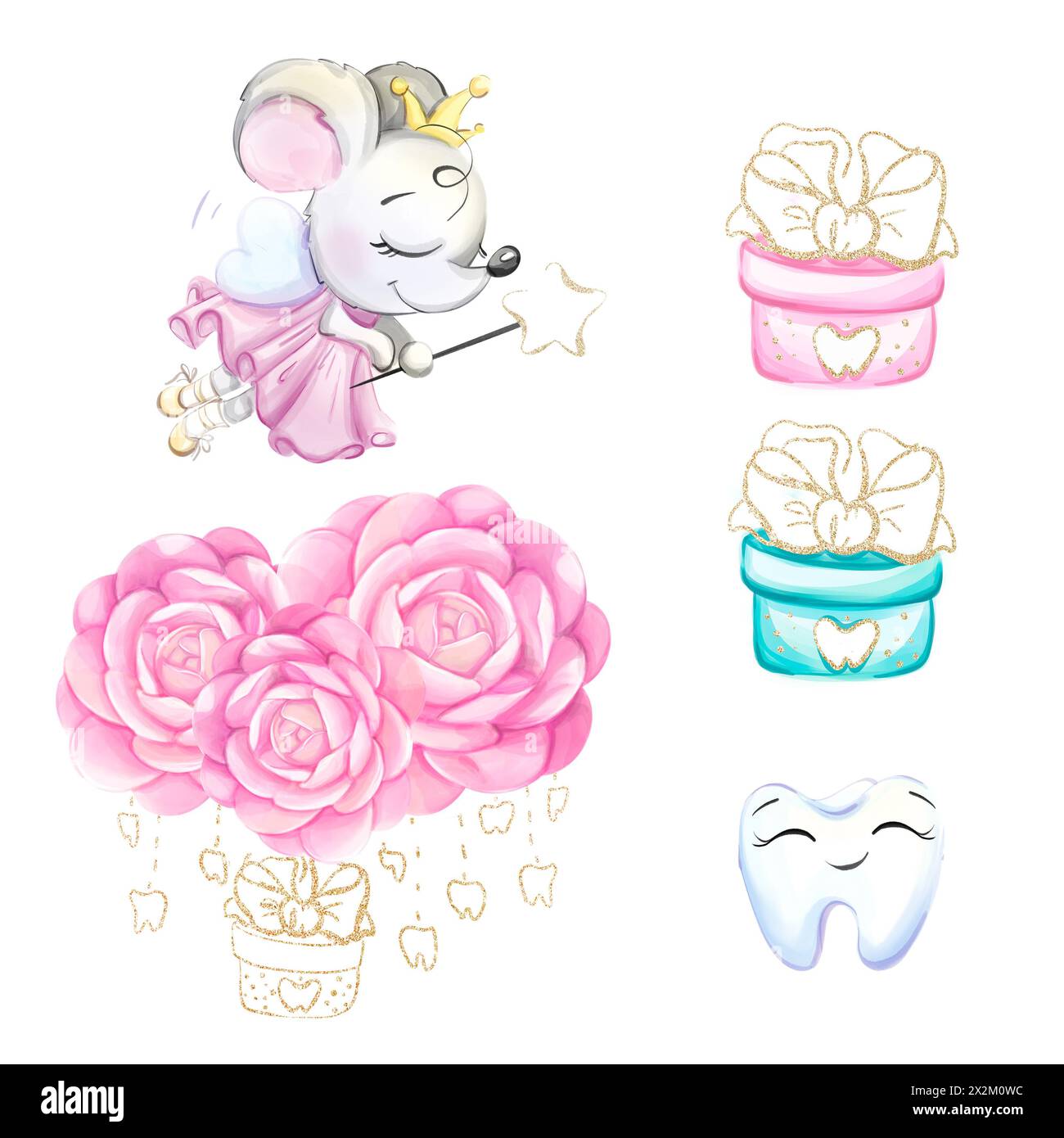 Cute tooth fairy flying tooth hi-res stock photography and images - Alamy