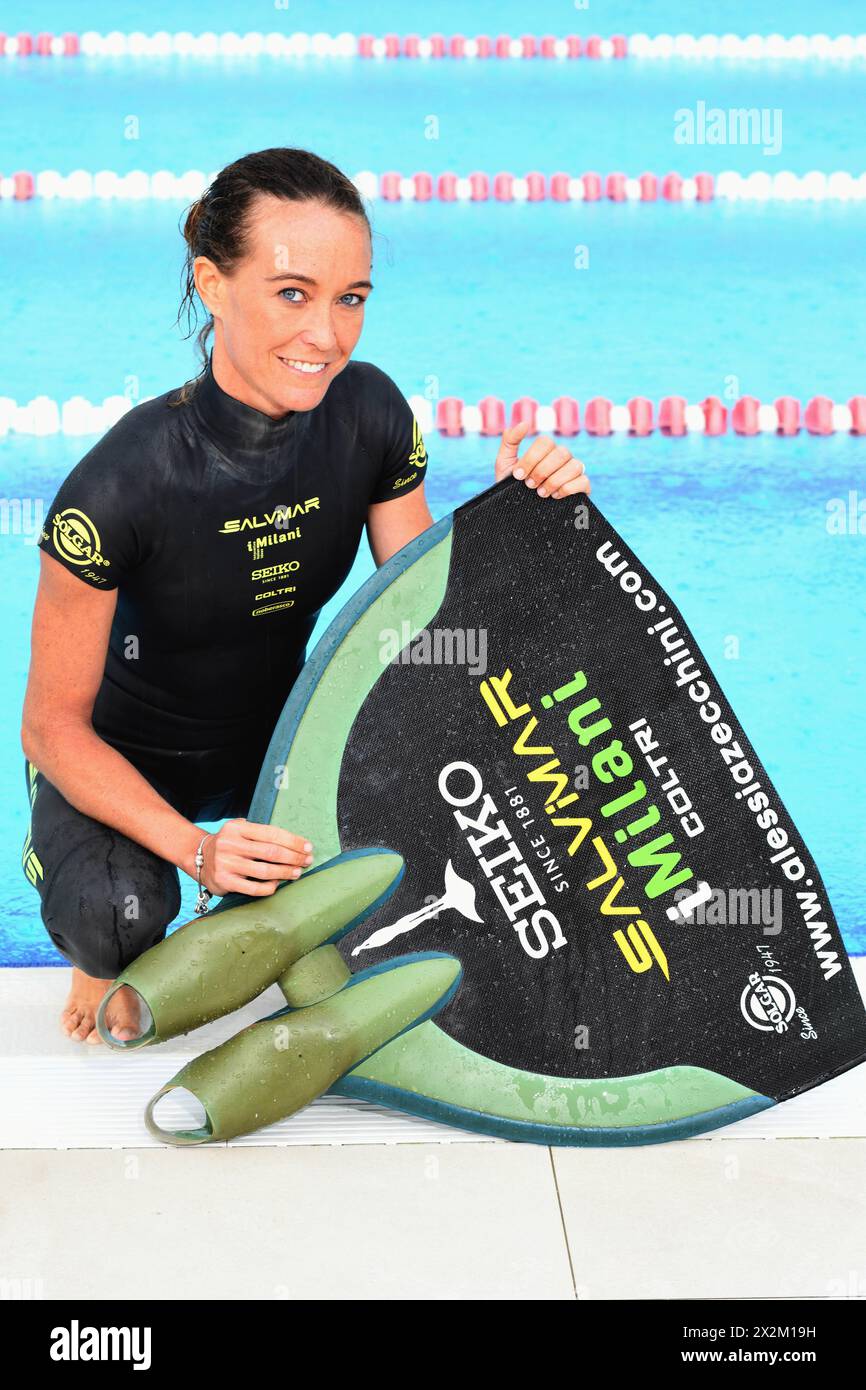 Italy, Rome, Alessia Zecchini Italian freediver, world record holder in ...