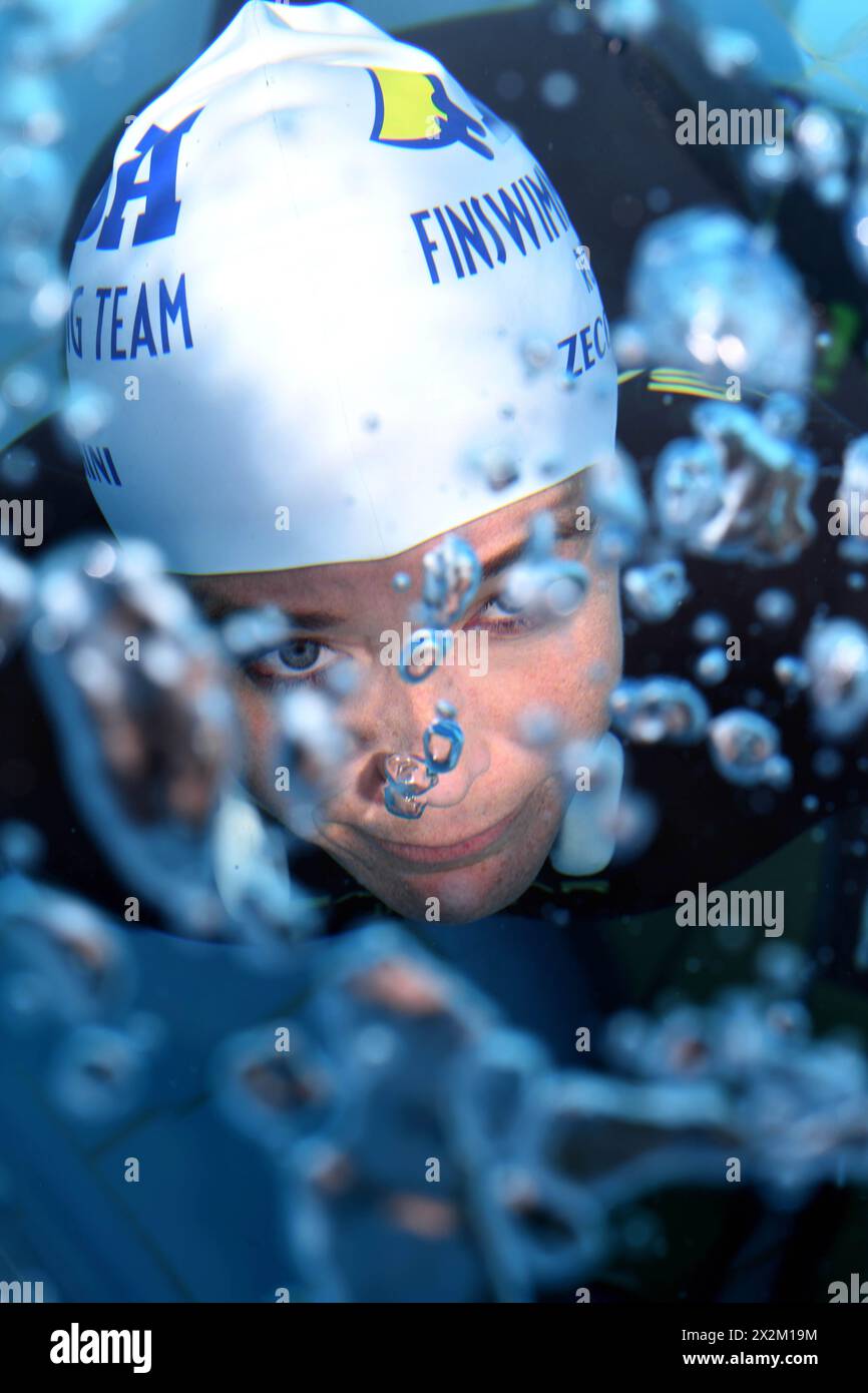 Italy, Rome, Alessia Zecchini Italian freediver, world record holder in ...