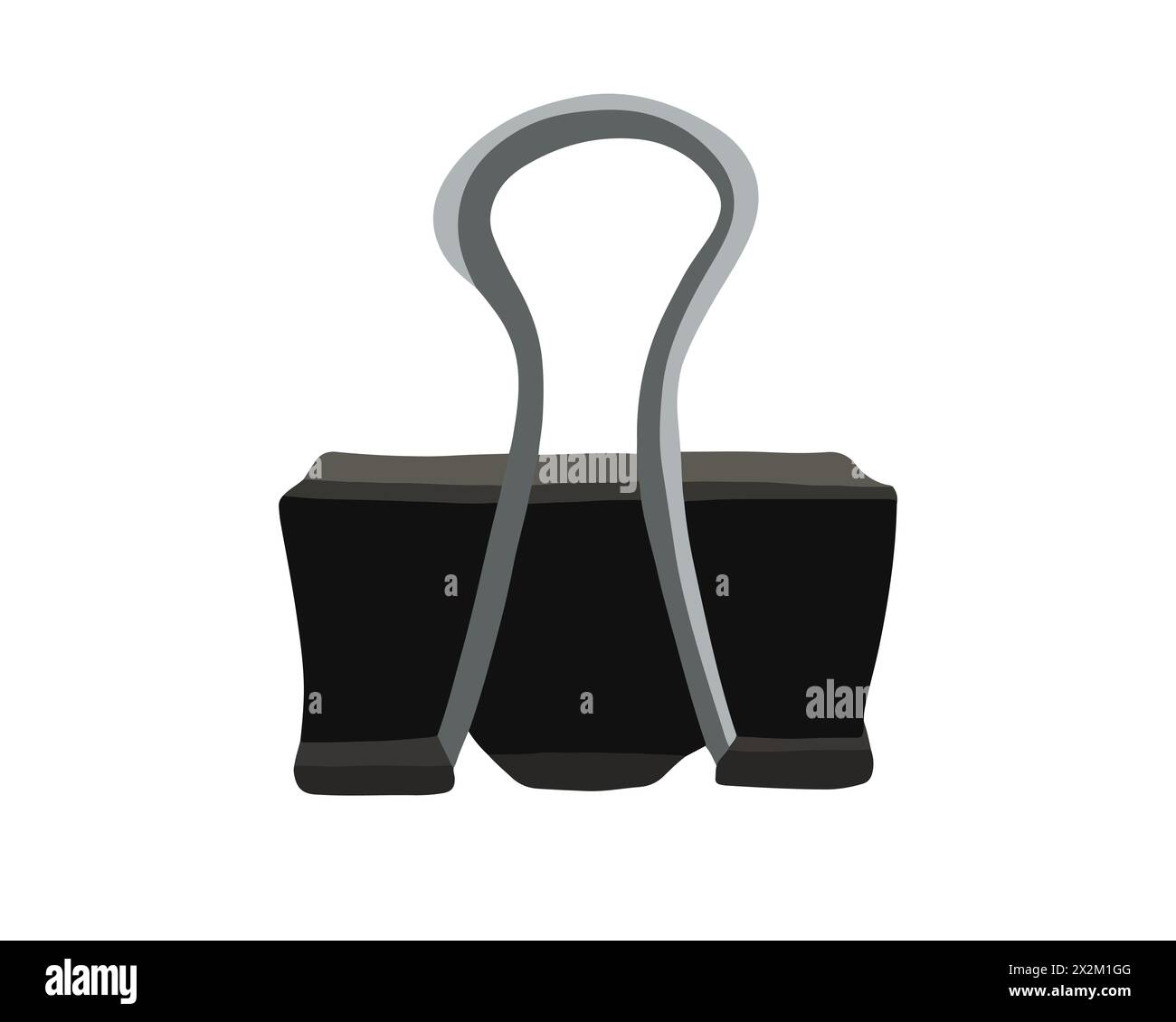 Vector isolated illustration of a paper clip on a white background ...