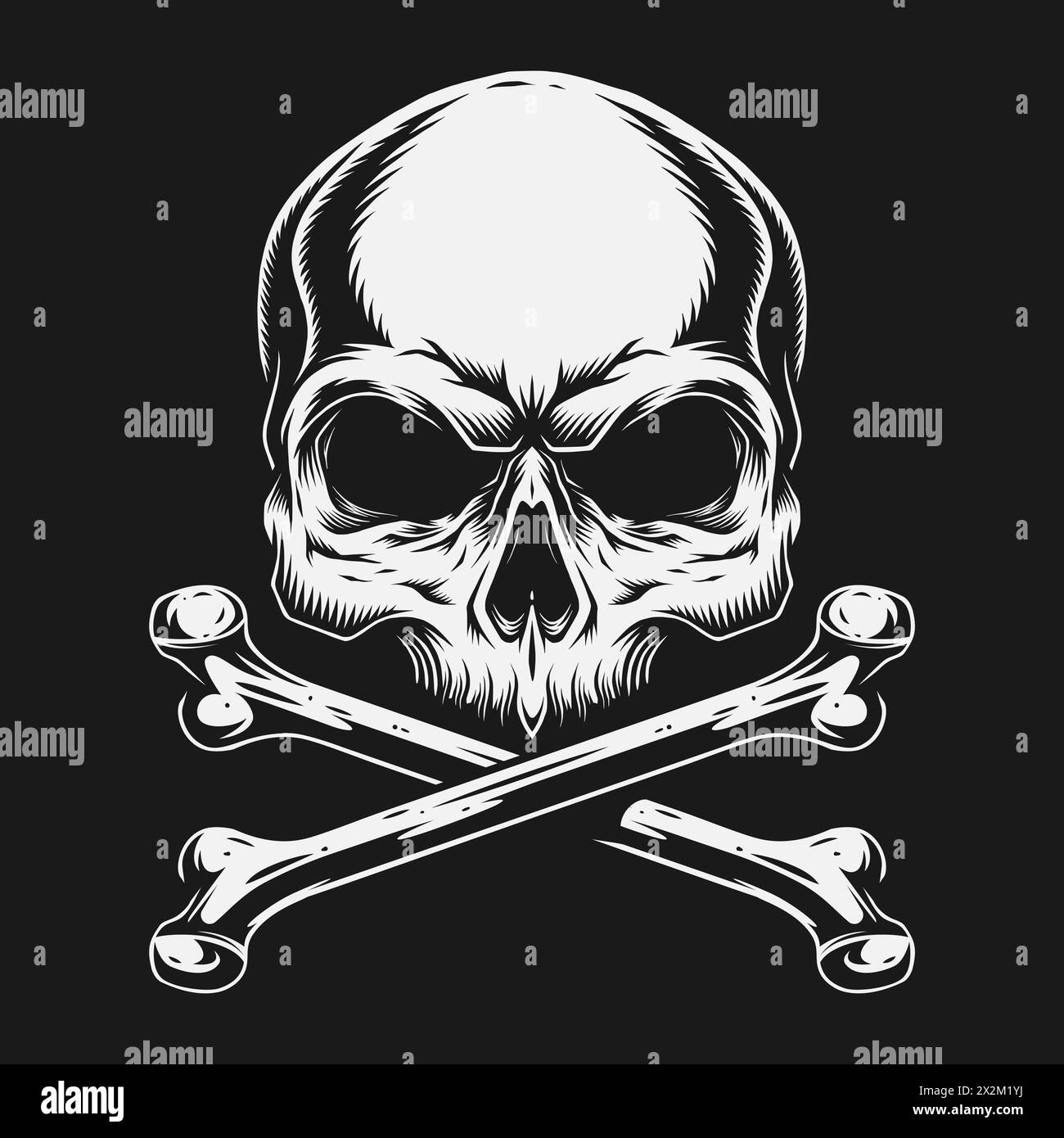 Skull and bones vector design. Editable, resizable, EPS 10, vector ...