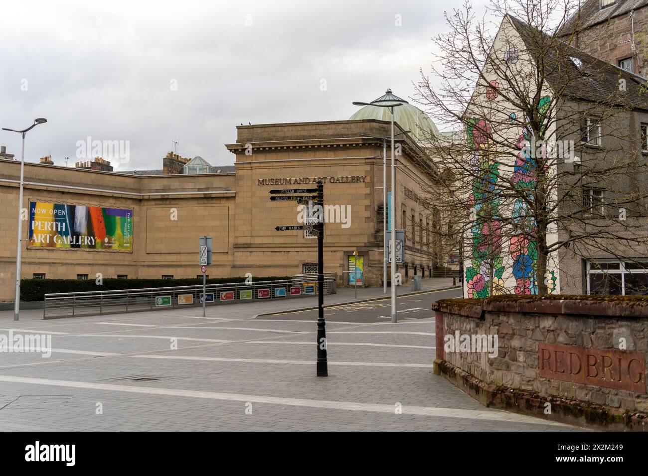 Exterior view at Perth Art Gallery in the city of Perth, Scotland, UK ...