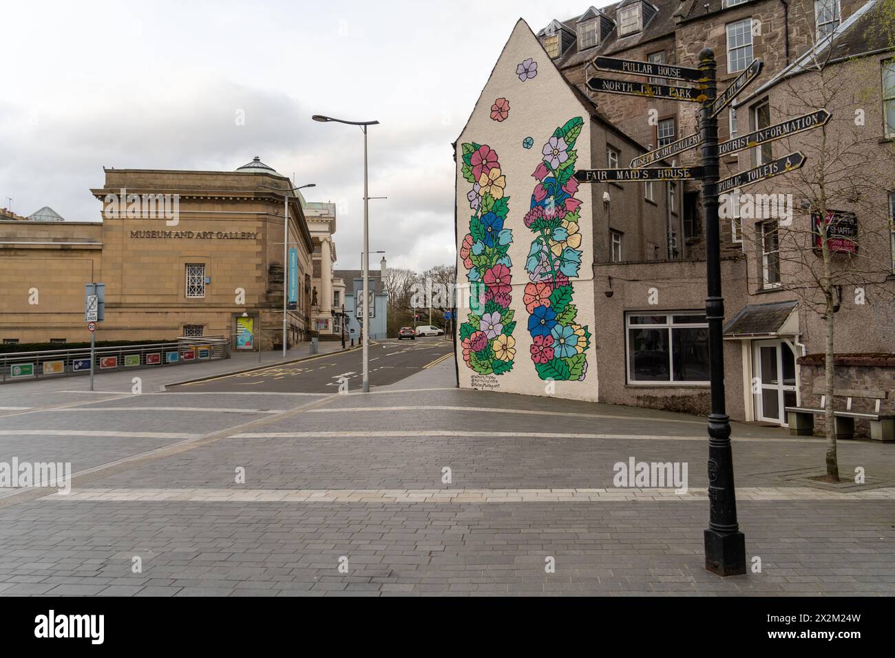 Exterior view at Perth Art Gallery in the city of Perth, Scotland, UK ...