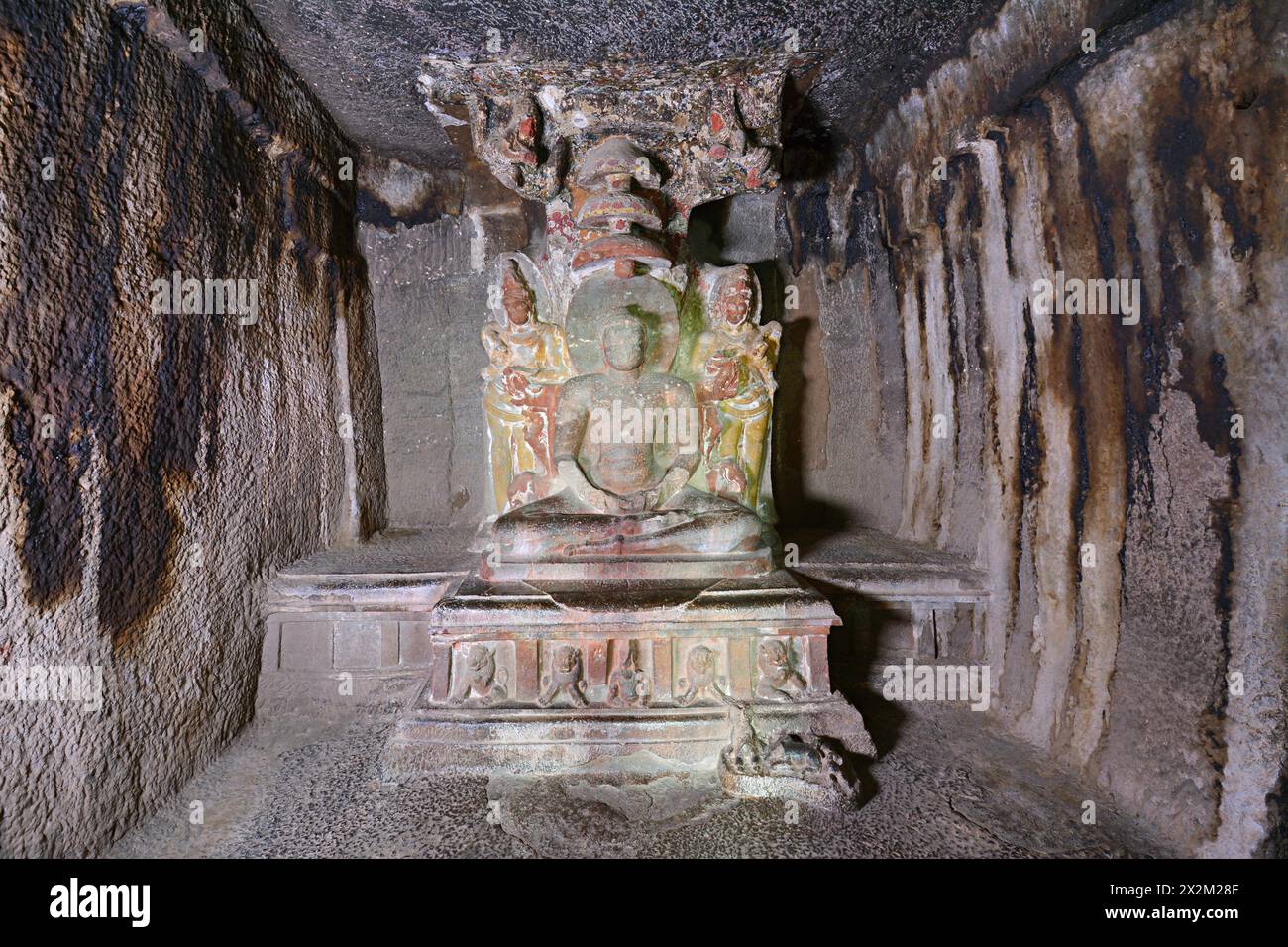 Ellora Jain Caves: Cave No 33 Lower storey : (Main Shrine) Mahavira in ...