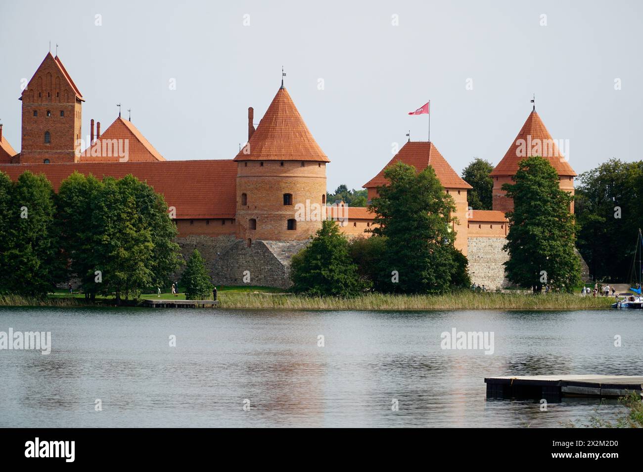 Trakai, Lithuania - September 10th, 2023 - Medieval castle on Galve ...