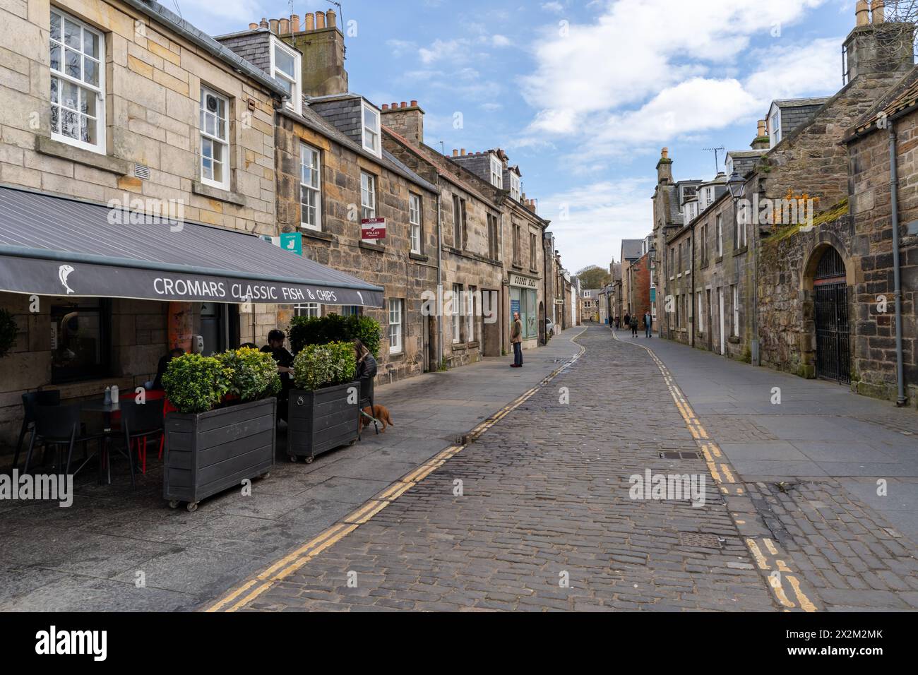 St Andrews, Scotland, UK. Street scene in the quaint Scottish city ...