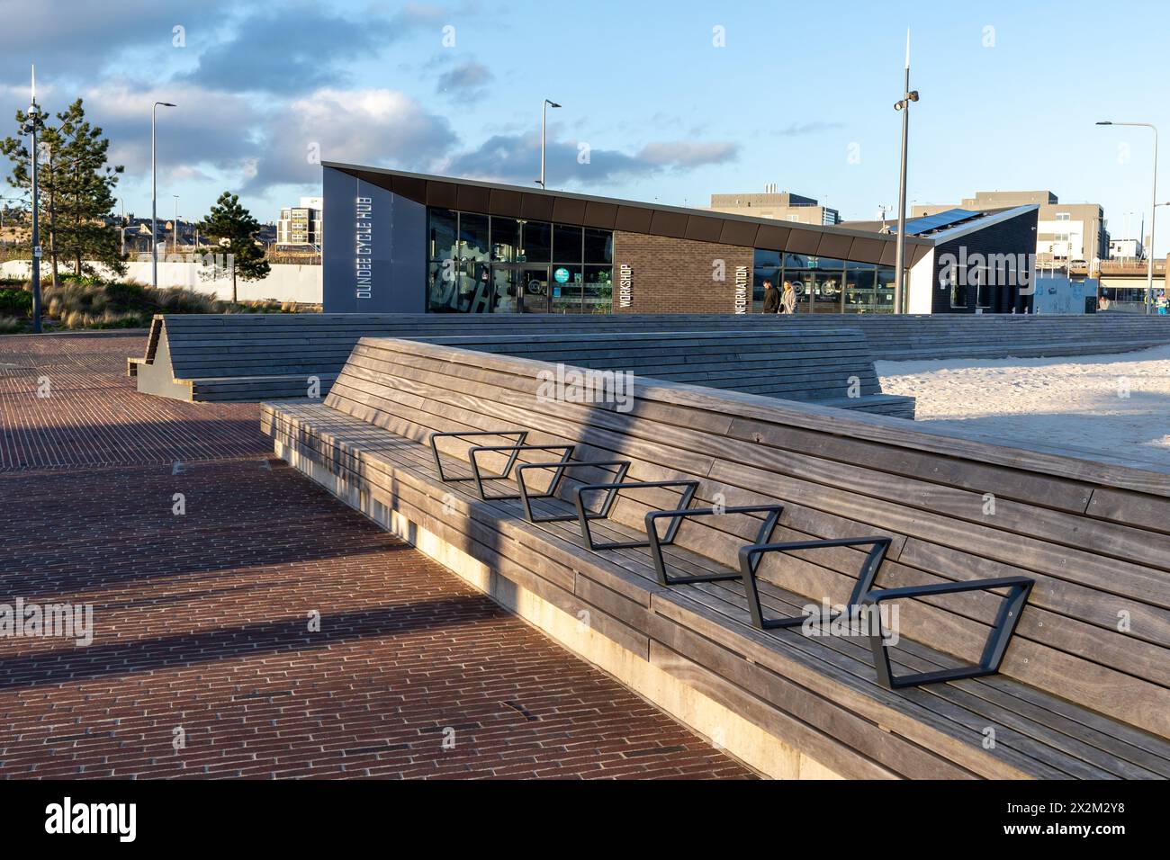 Dundee, Scotland, UK. Dundee Cycle Hub on Waterfront Place on the ...