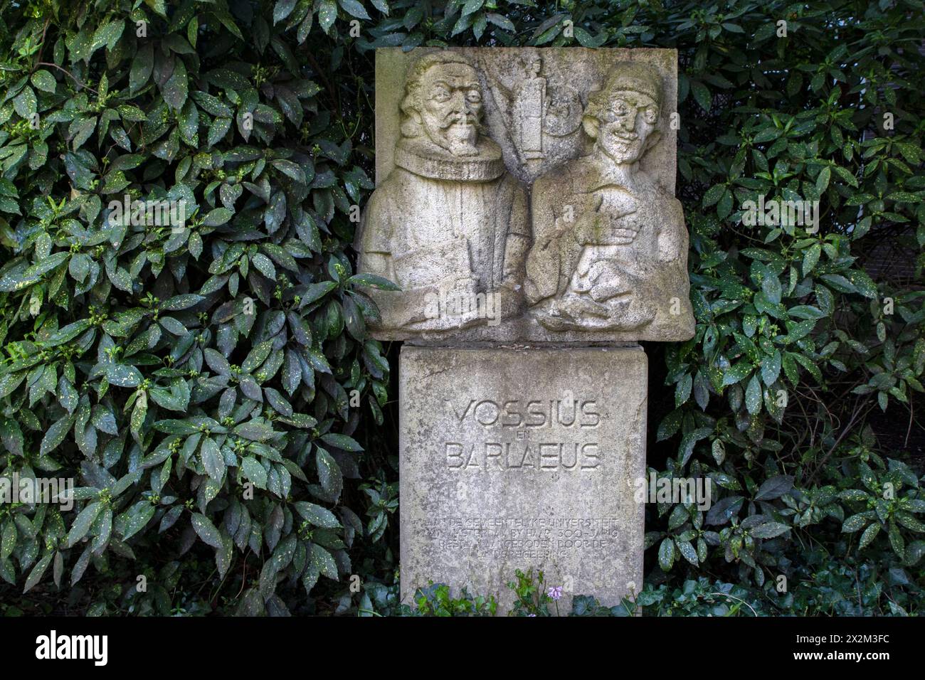 Statue Vossius And Barlaeus At Amsterdam The Netherlands 22-4-2024 ...