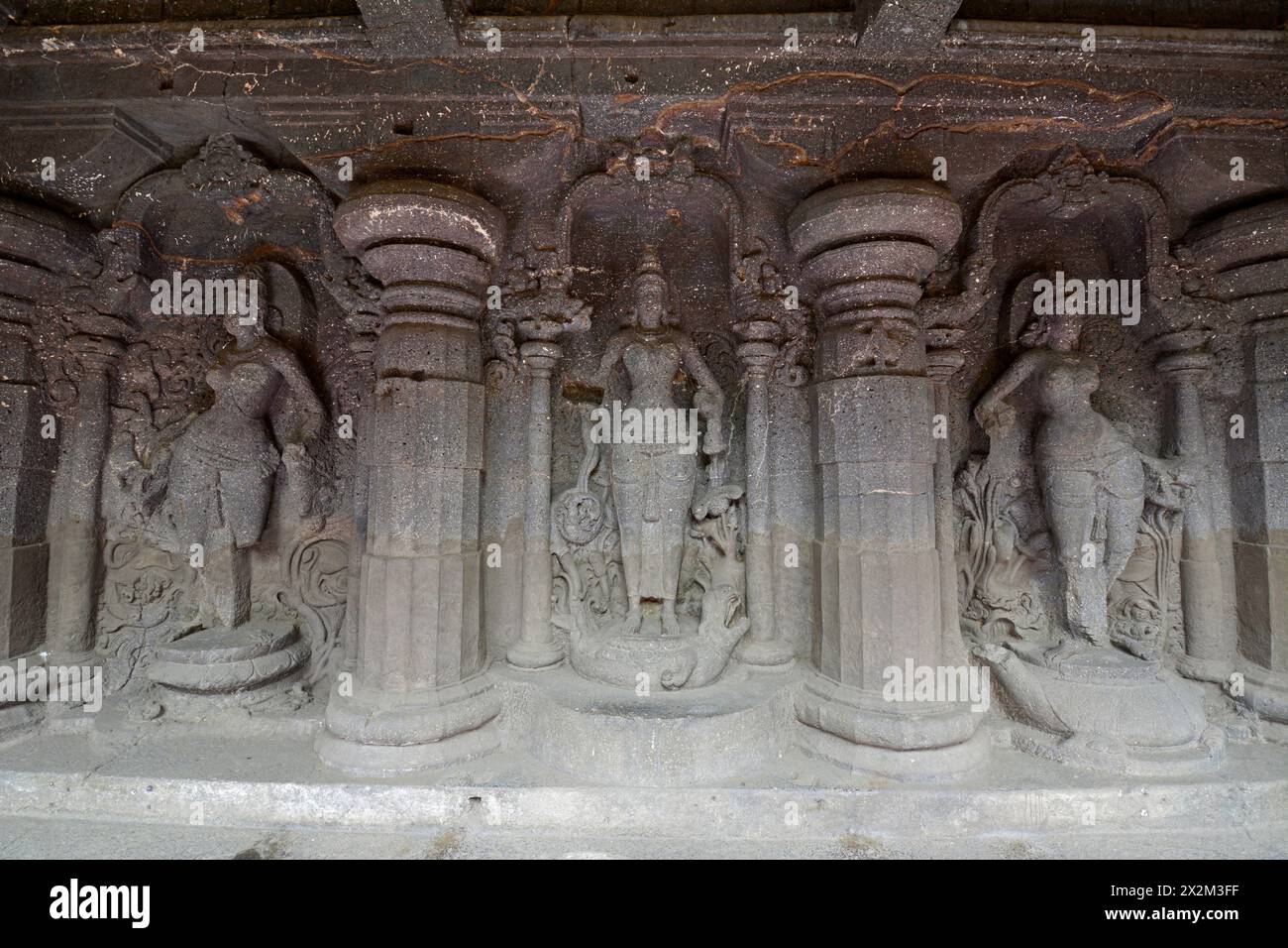 Ellora Brahmanical Caves: Kailas a No 16- River Goddess - Saraswati. This contains beautiful ...