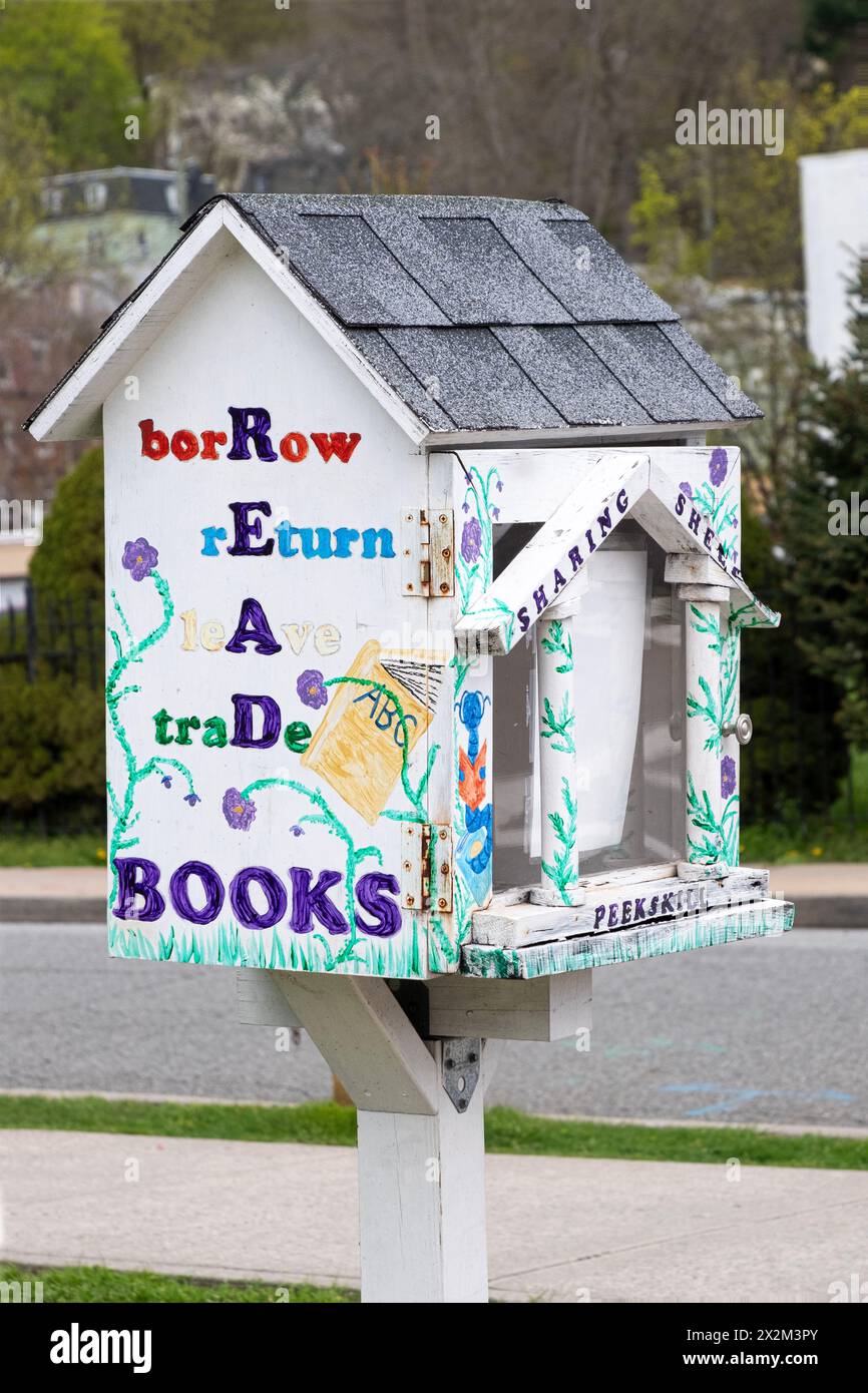The Little Free Library in Peekskill where one can take, leave or ...