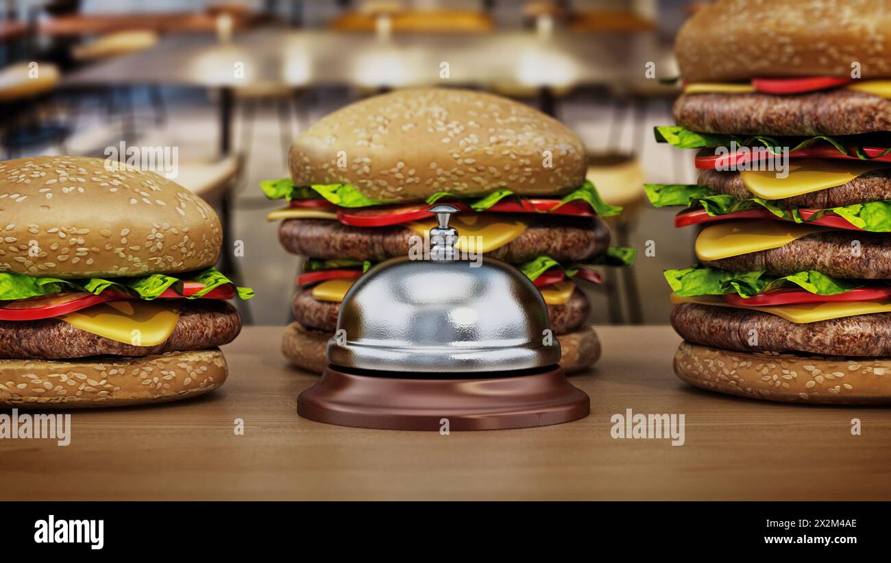 Beef burger sandwich bell hi-res stock photography and images - Alamy